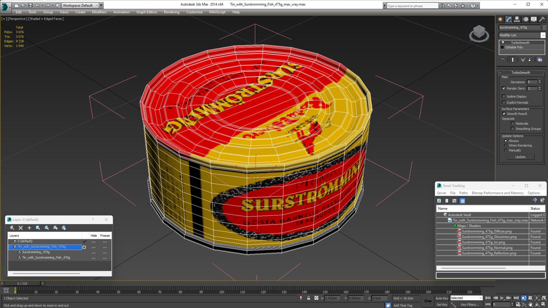 Tin With Surstromming Fish 475g 3D Model - TurboSquid 2144481