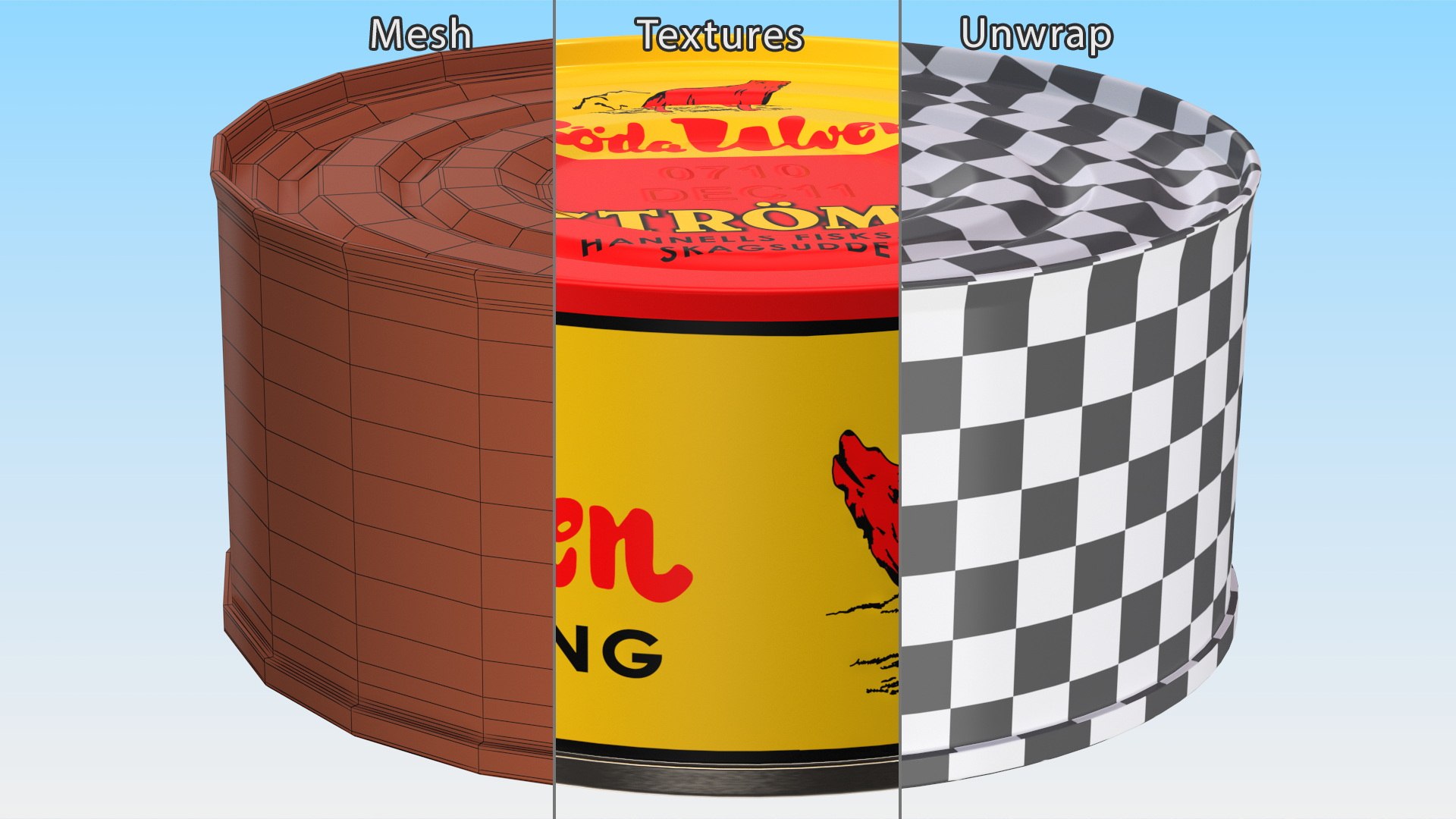 Tin With Surstromming Fish 475g 3D Model - TurboSquid 2144481