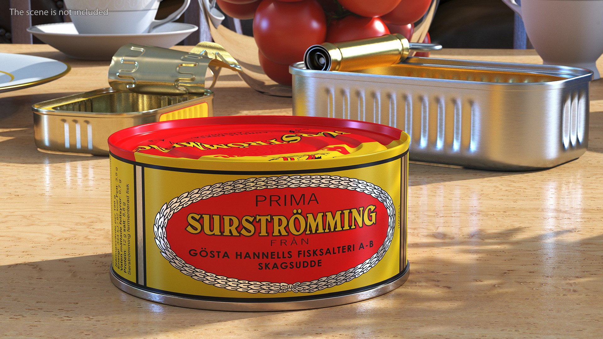 Tin With Surstromming Fish 475g 3D Model - TurboSquid 2144481