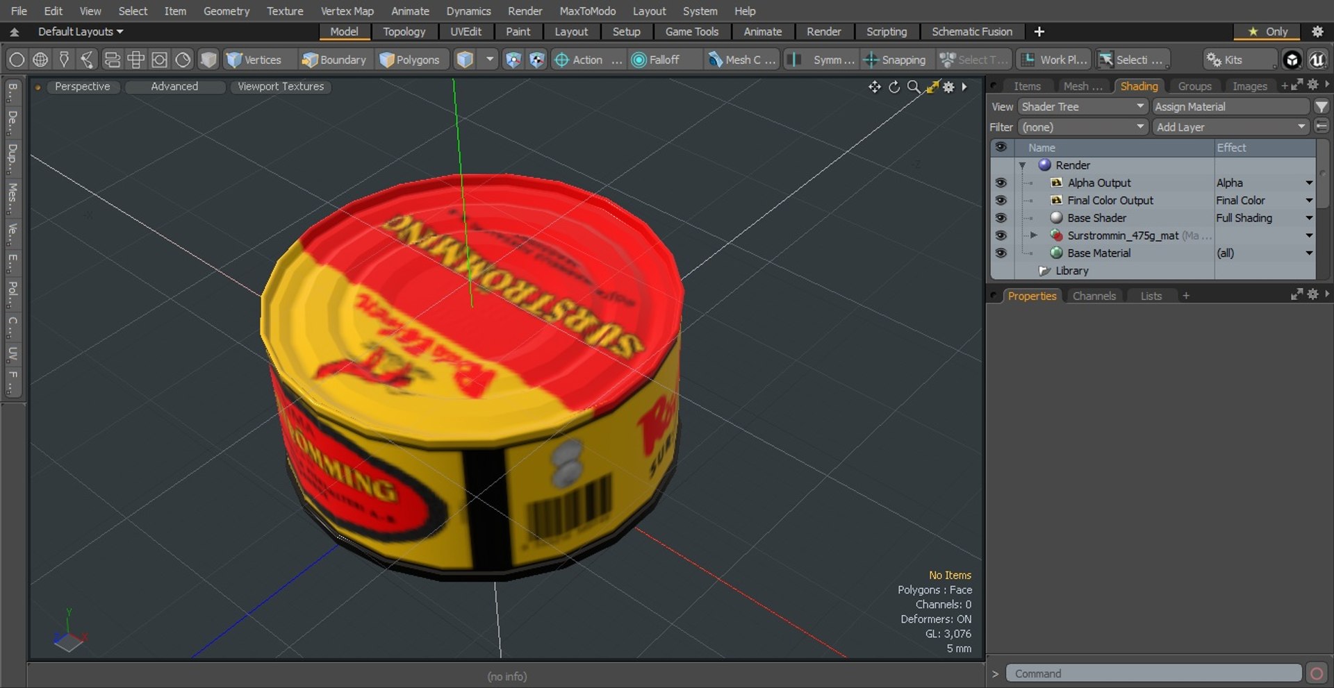 Tin With Surstromming Fish 475g 3D Model - TurboSquid 2144481