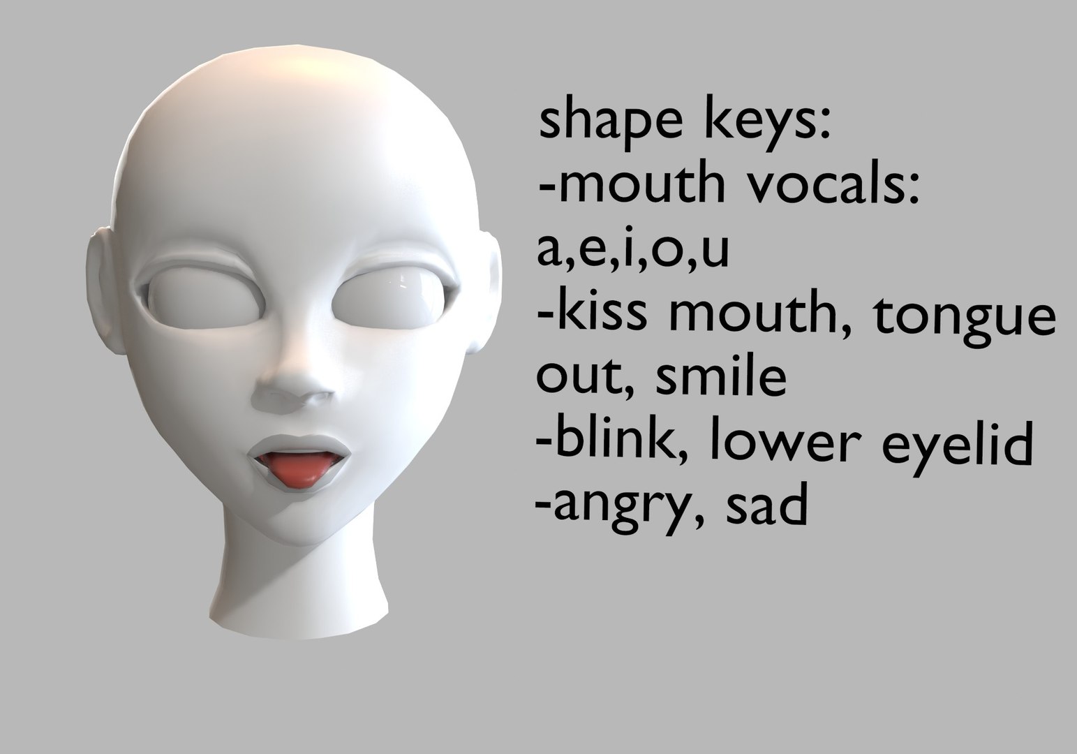 Head With 12 Shape Keys 3D Model - TurboSquid 1883569