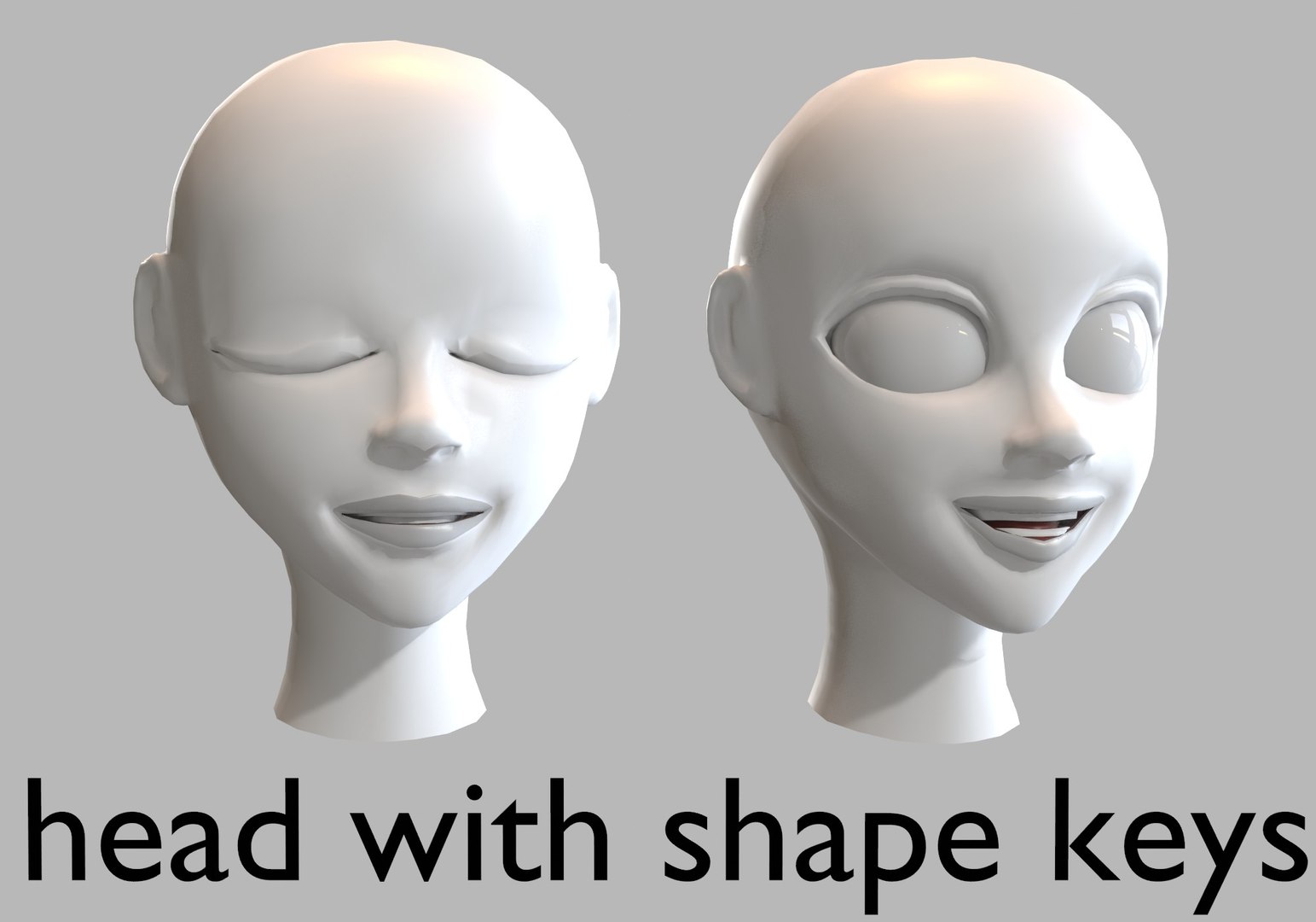 Head With 12 Shape Keys 3D Model - TurboSquid 1883569