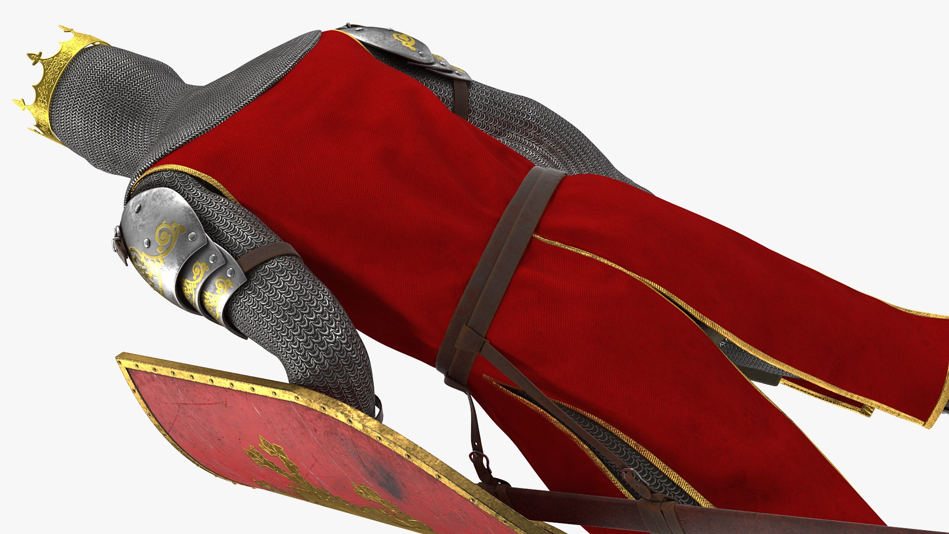 Crusader knight king attack 3D - TurboSquid 1509484