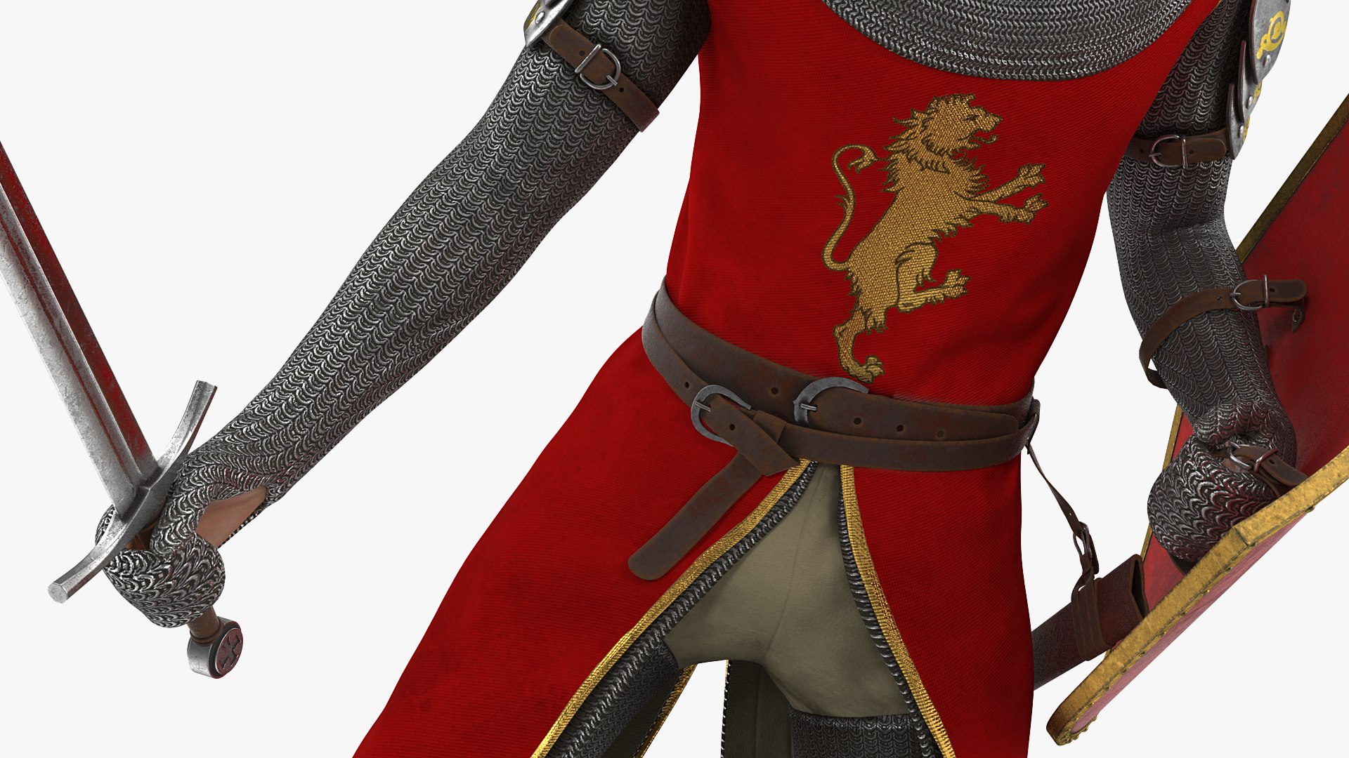 Crusader knight king attack 3D - TurboSquid 1509484