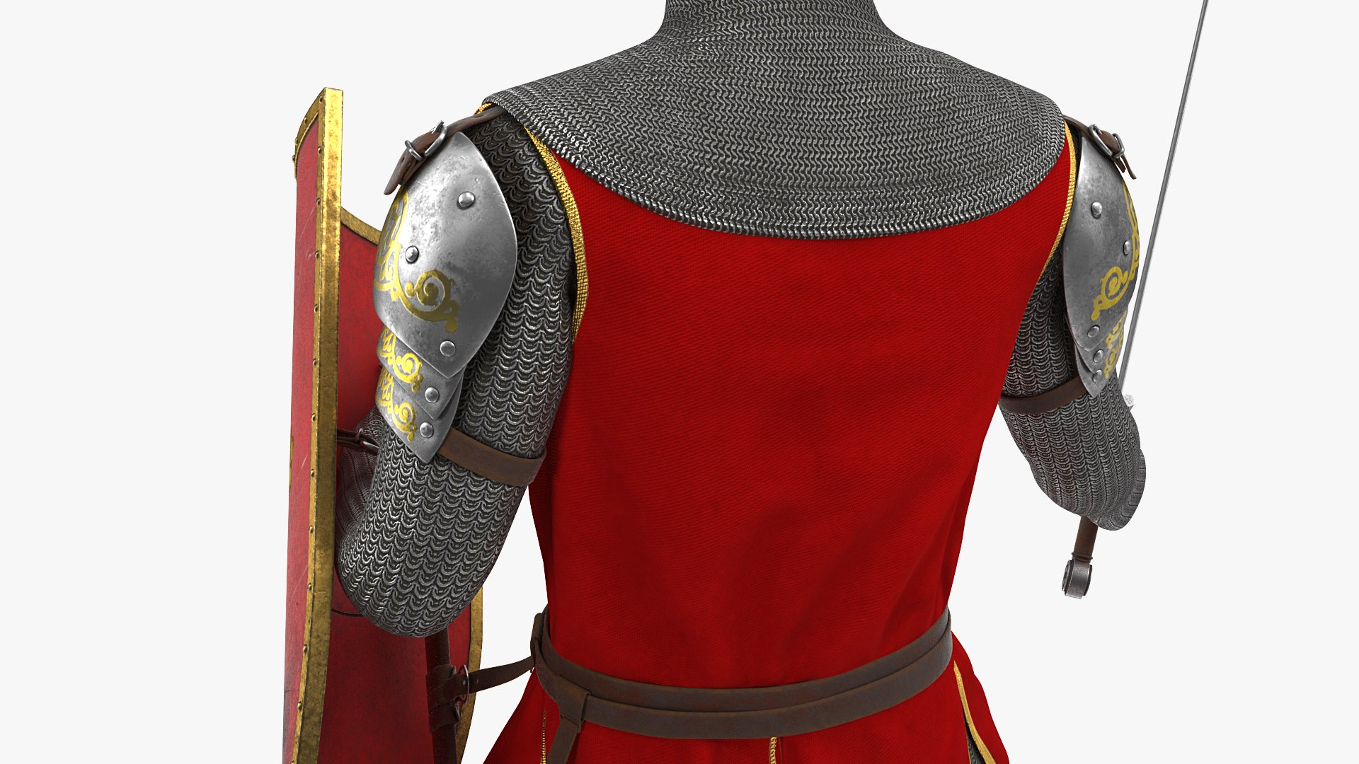 Crusader knight king attack 3D - TurboSquid 1509484