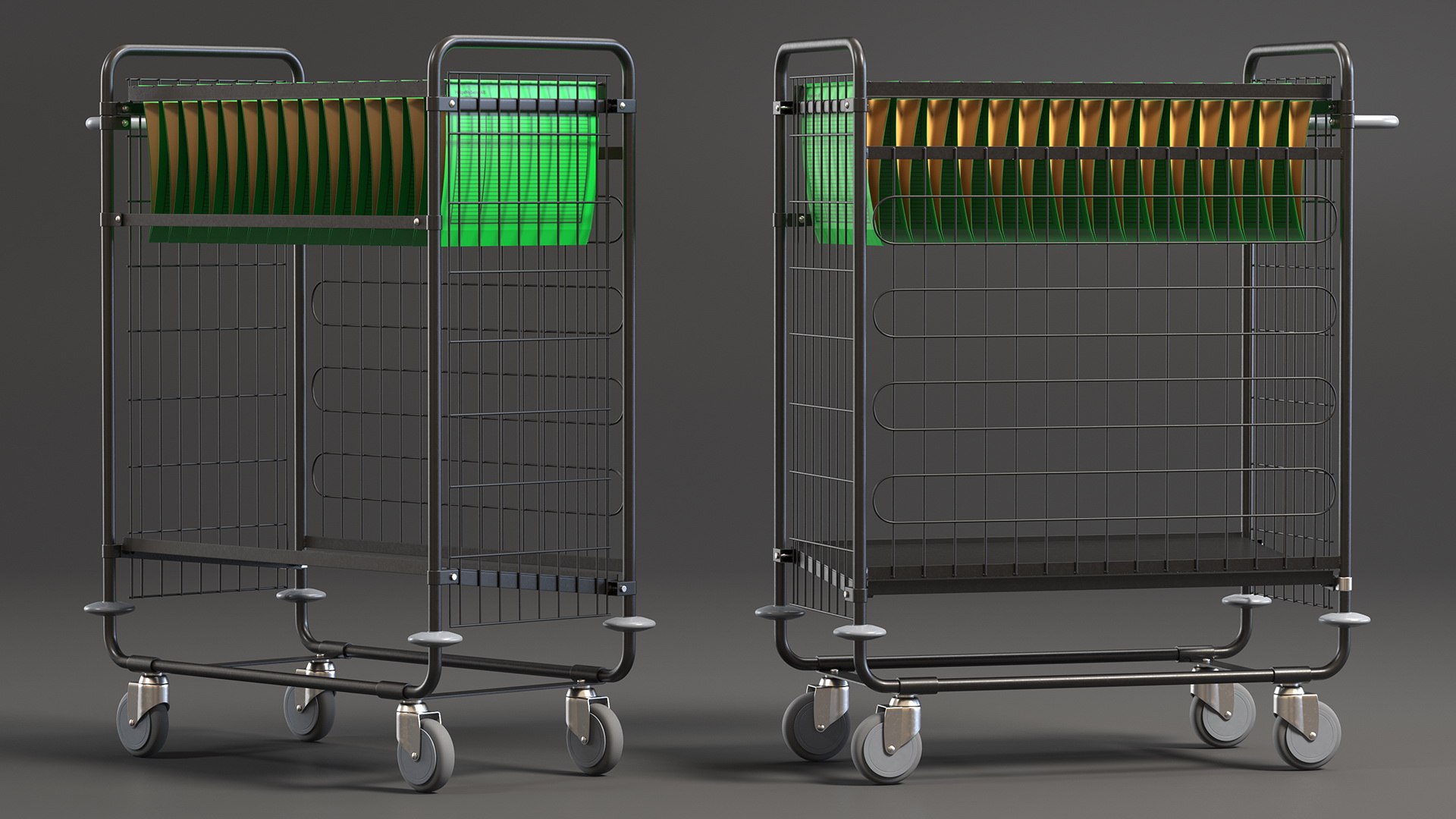 Large Mail Trolley Black 3D model - TurboSquid 1971086