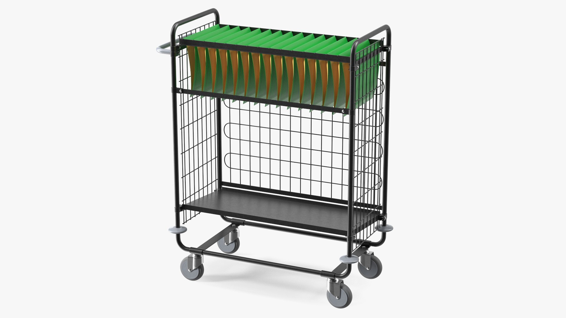 Large Mail Trolley Black 3D model - TurboSquid 1971086