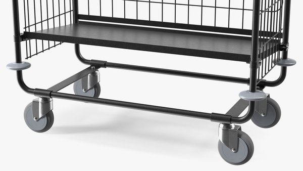modelo 3d Large Mail Trolley Black - TurboSquid 1971086