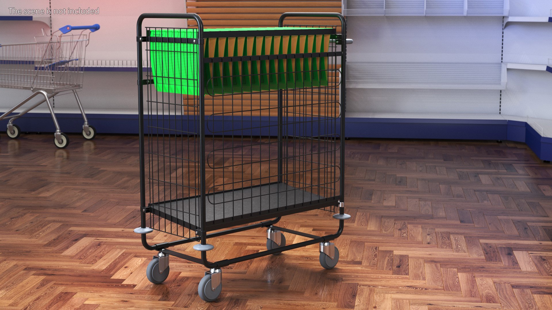 Large Mail Trolley Black 3D Model - TurboSquid 1971086
