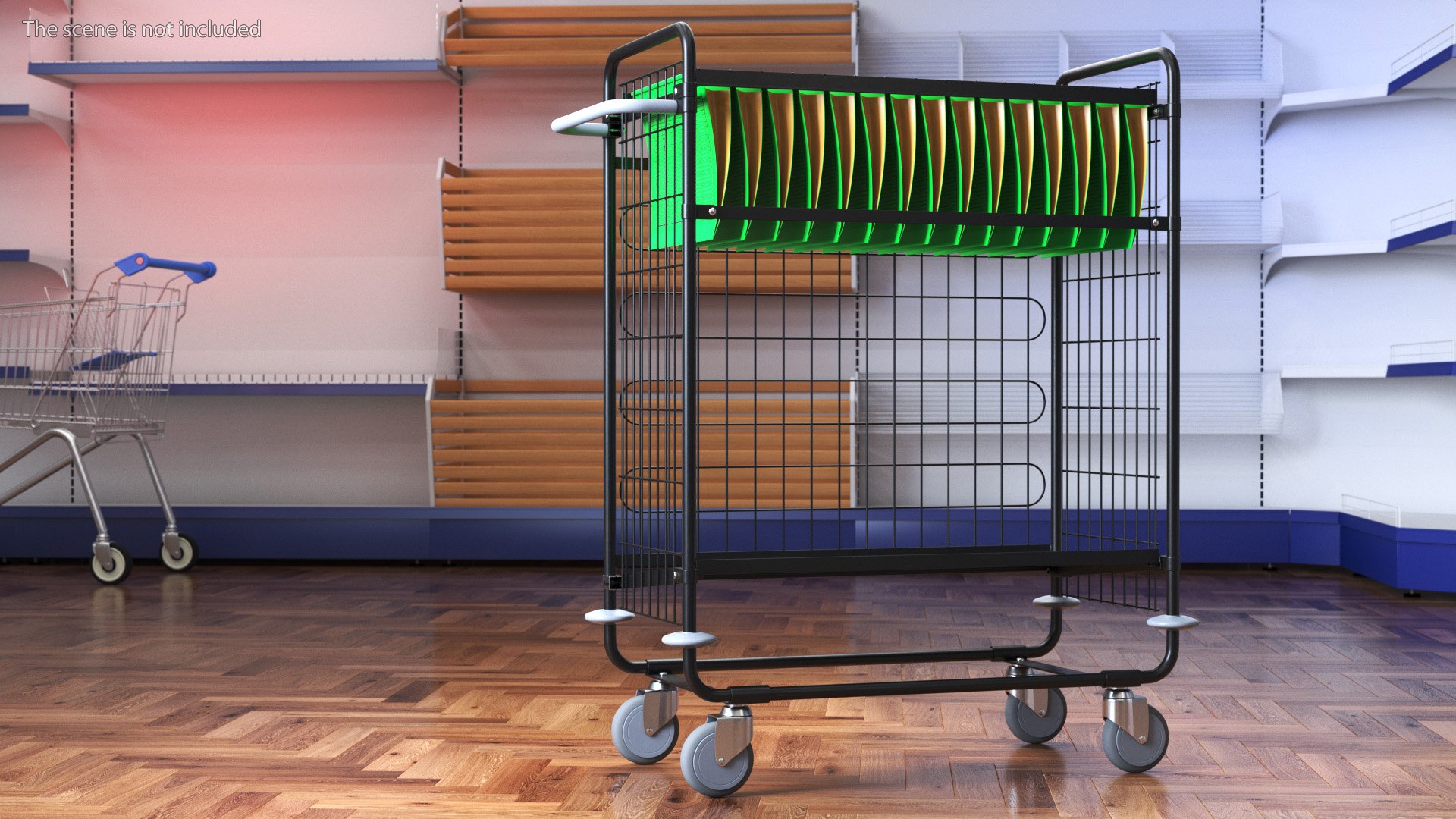 Large Mail Trolley Black 3D Model - TurboSquid 1971086