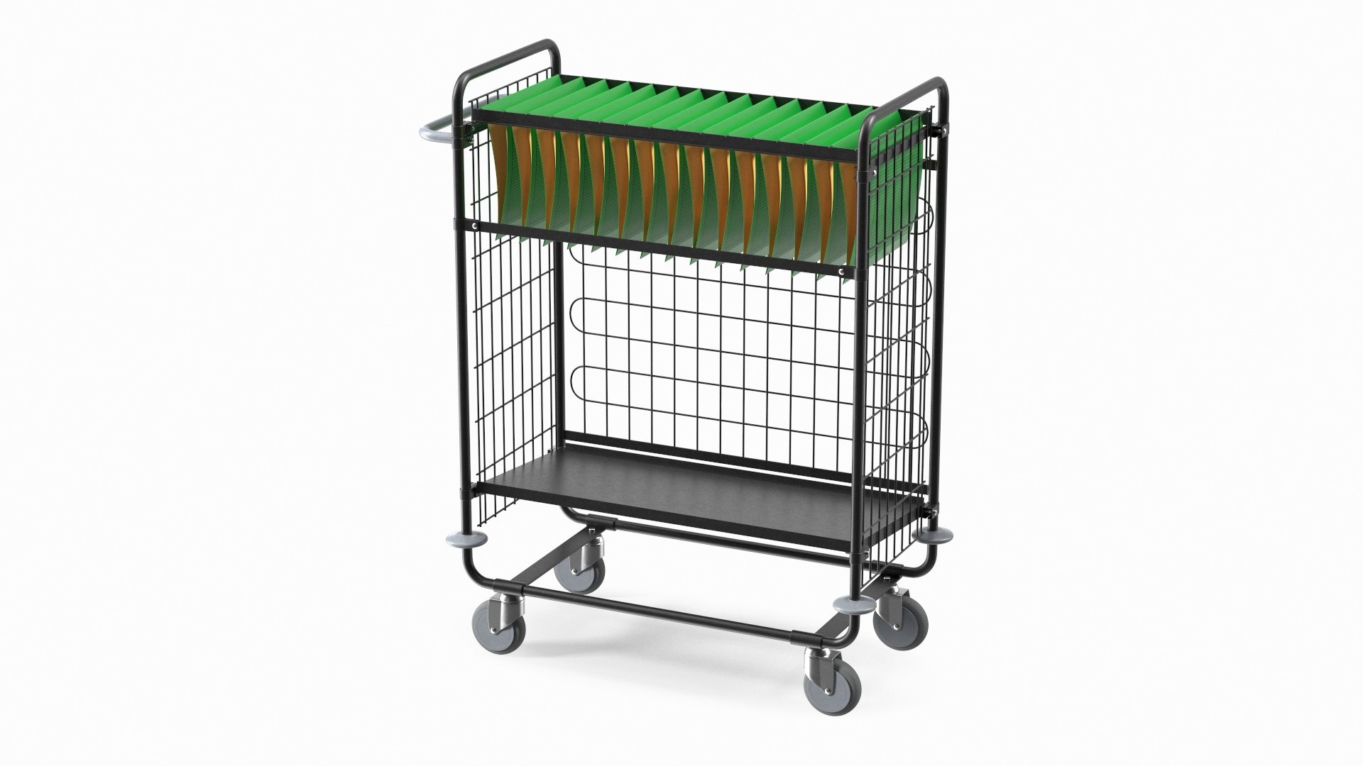 Large Mail Trolley Black 3D Model - TurboSquid 1971086