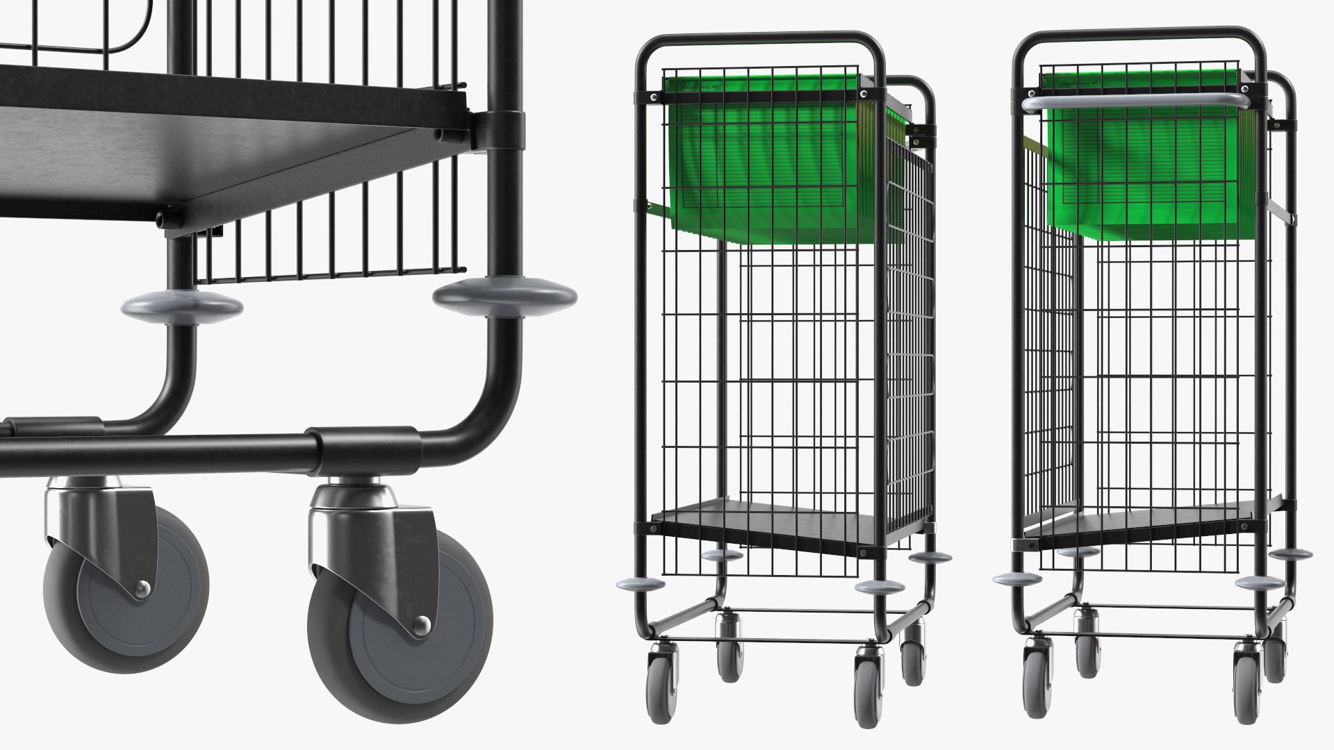 Large Mail Trolley Black 3D model - TurboSquid 1971086