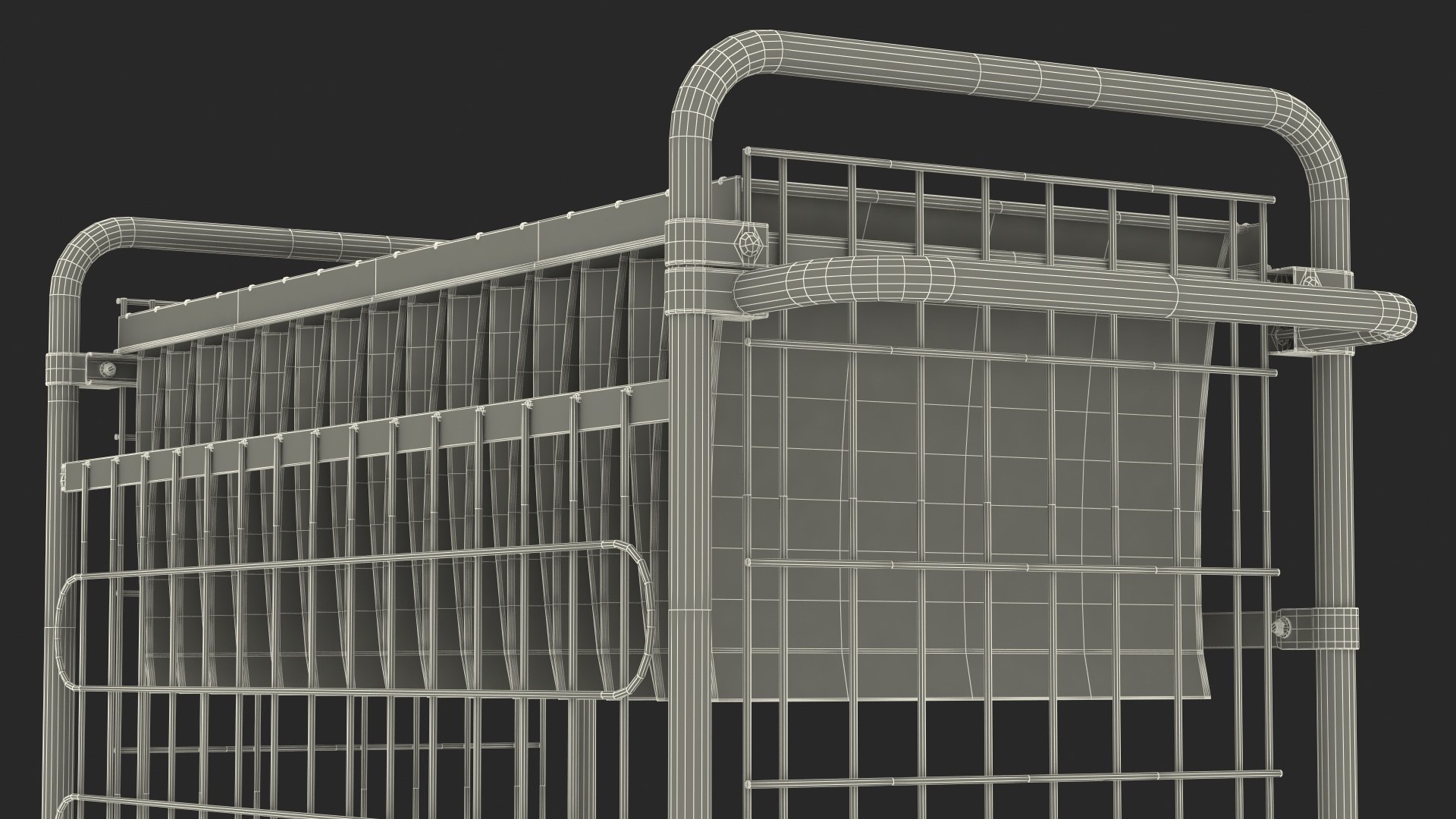 Large Mail Trolley Black 3D model - TurboSquid 1971086