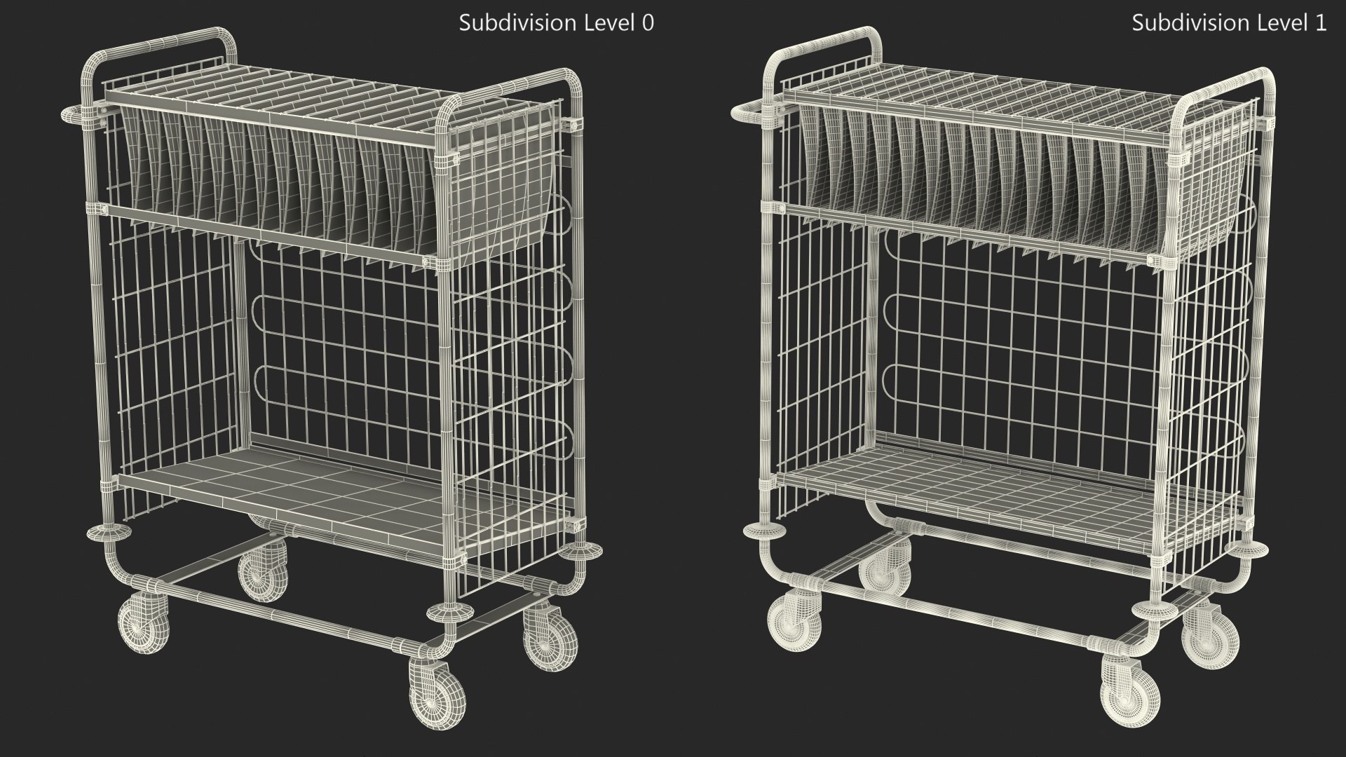Large Mail Trolley Black 3D model - TurboSquid 1971086