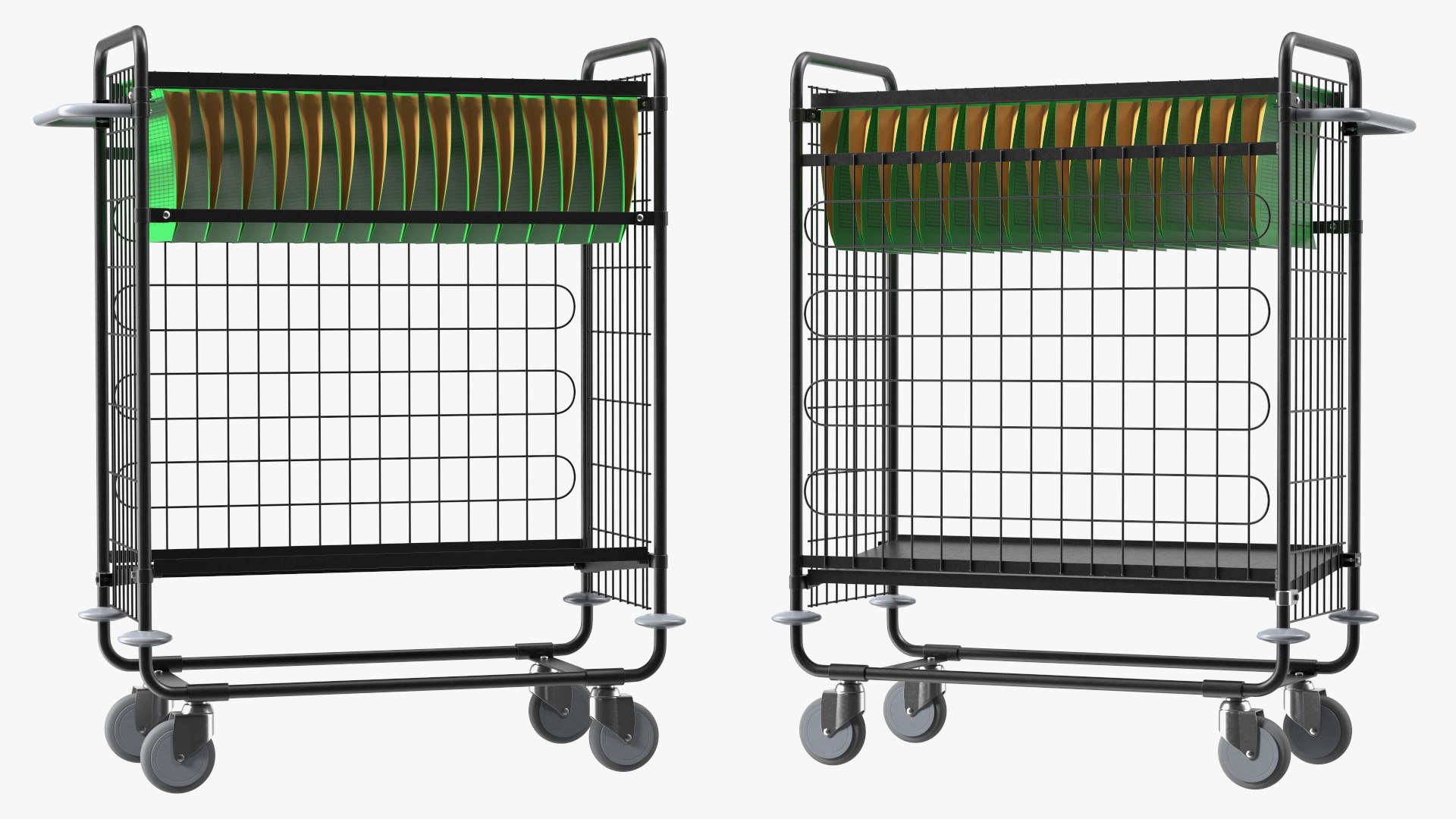 Large Mail Trolley Black 3D model - TurboSquid 1971086