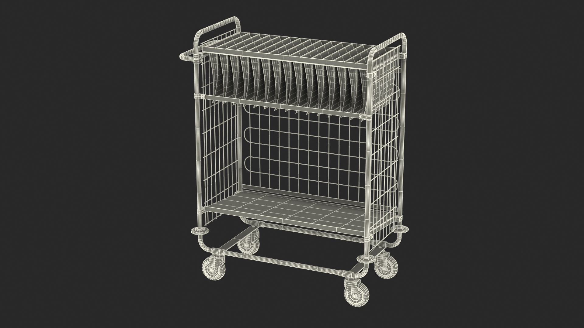 Large Mail Trolley Black 3D Model - TurboSquid 1971086