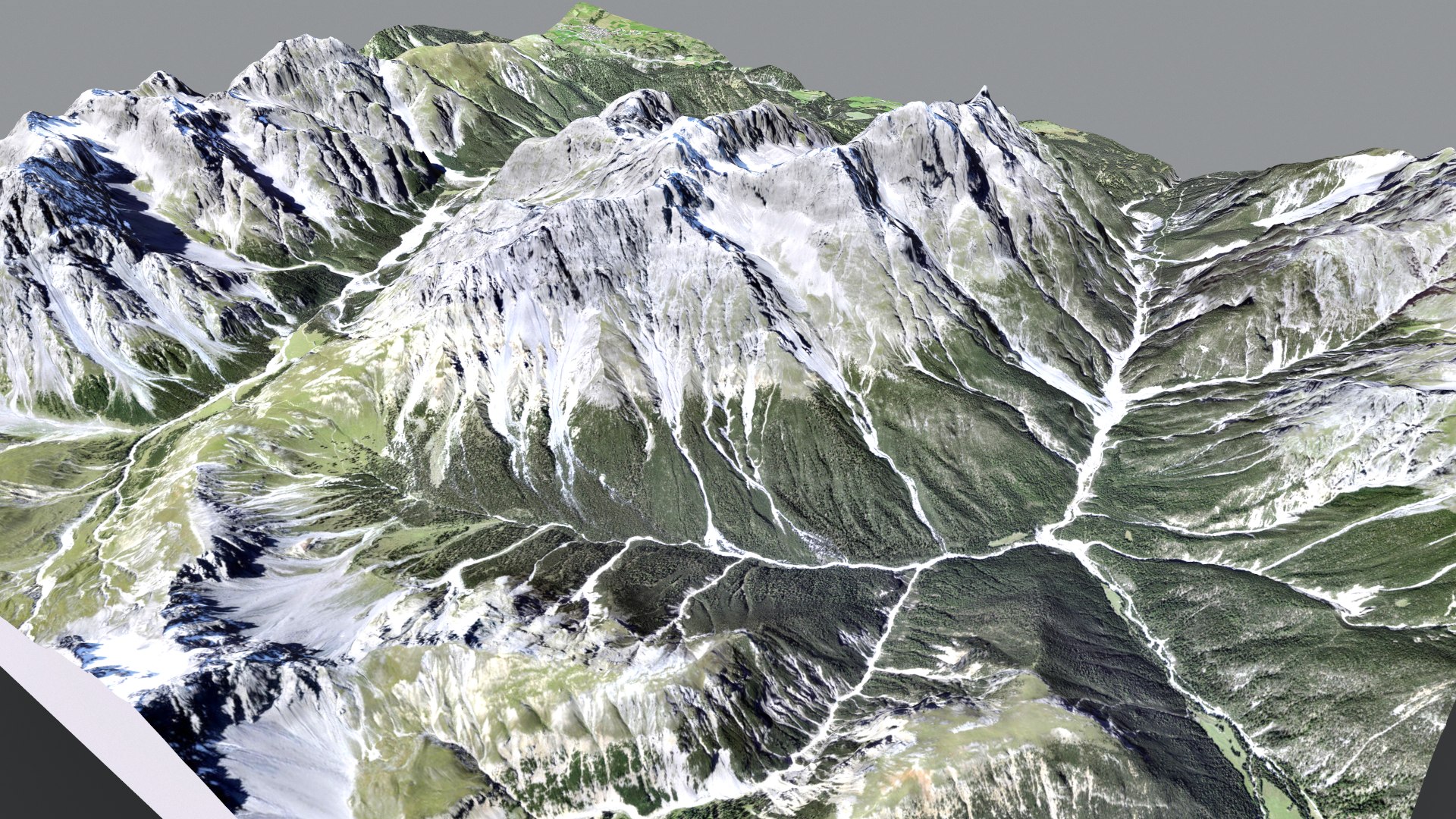 Mountain Landscape Piz Zuort Switzerland Model - TurboSquid 2052656