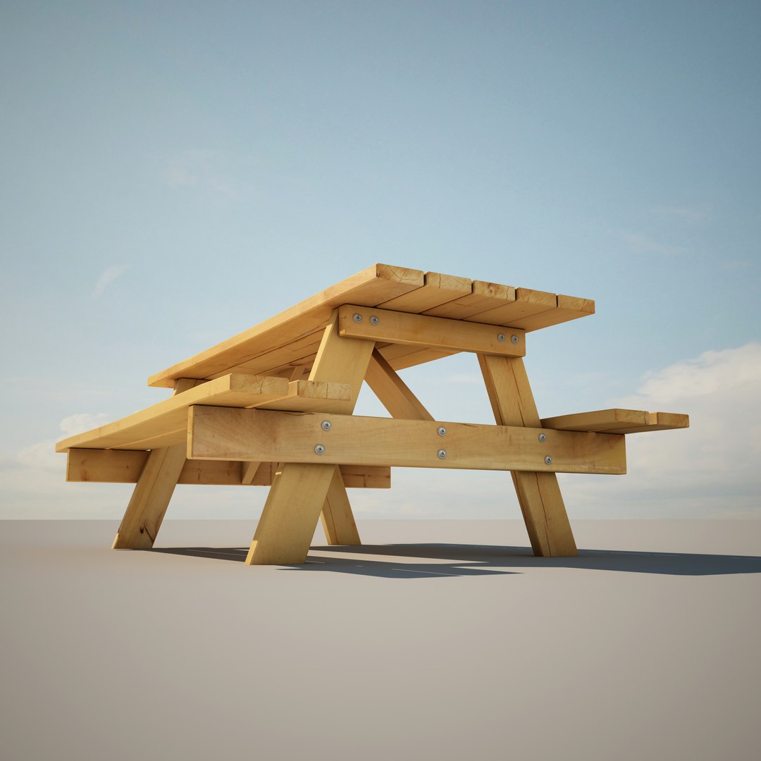 3d Model Park Shelter Tables