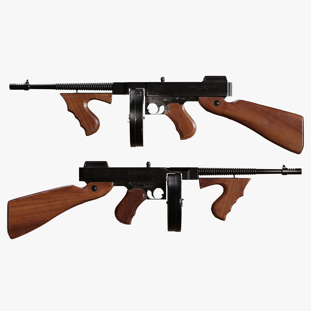 Thompson Submachine Gun High-Poly 3D Model 3D - TurboSquid 2069027