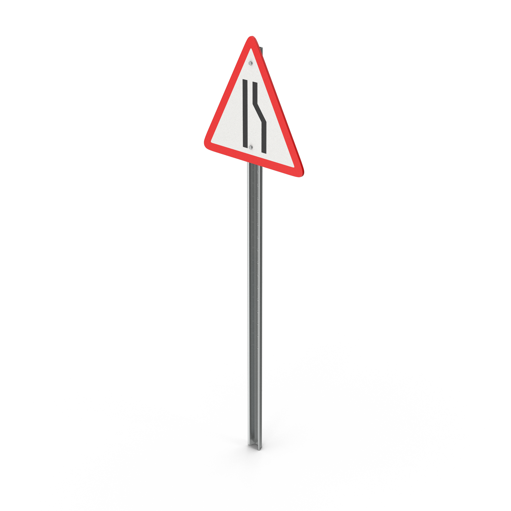 modelo 3d Road Narrow On Right Side Sign - TurboSquid 2044251