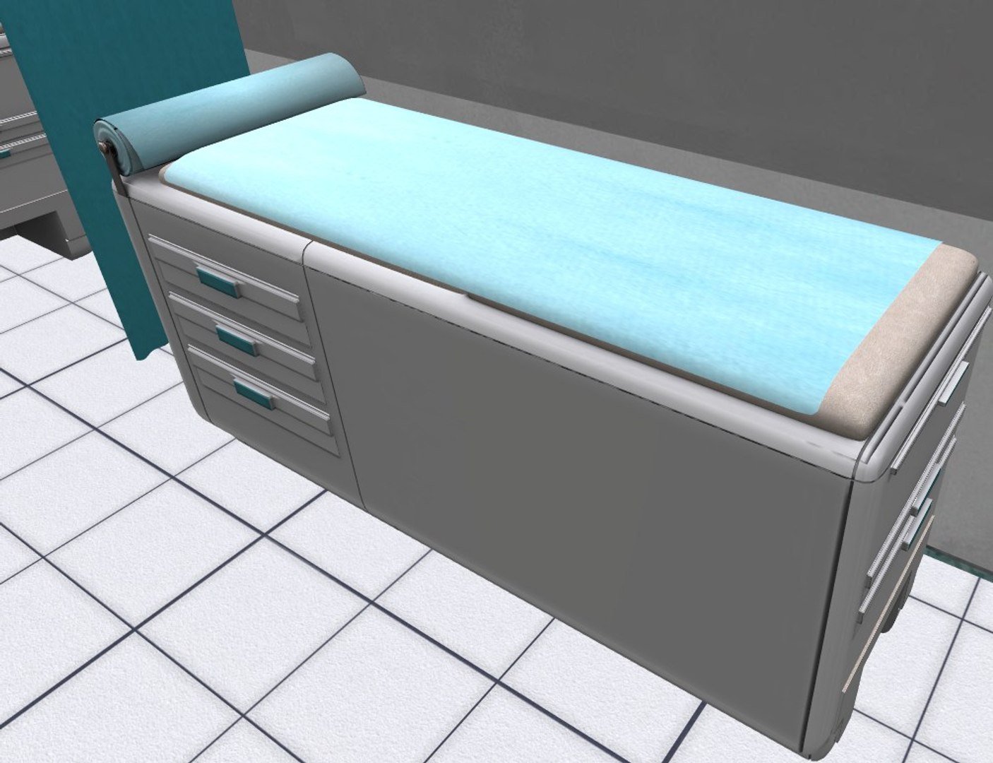 3D Examination Table Model - TurboSquid 1244298