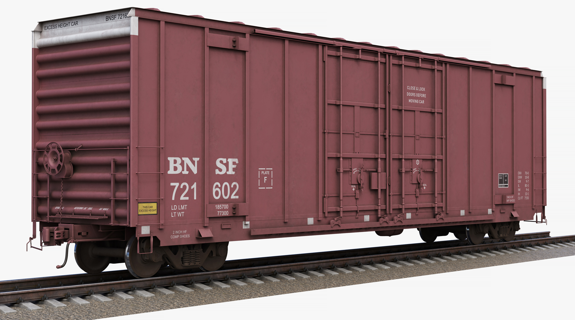 Railcars box car rail 3D model - TurboSquid 1461288