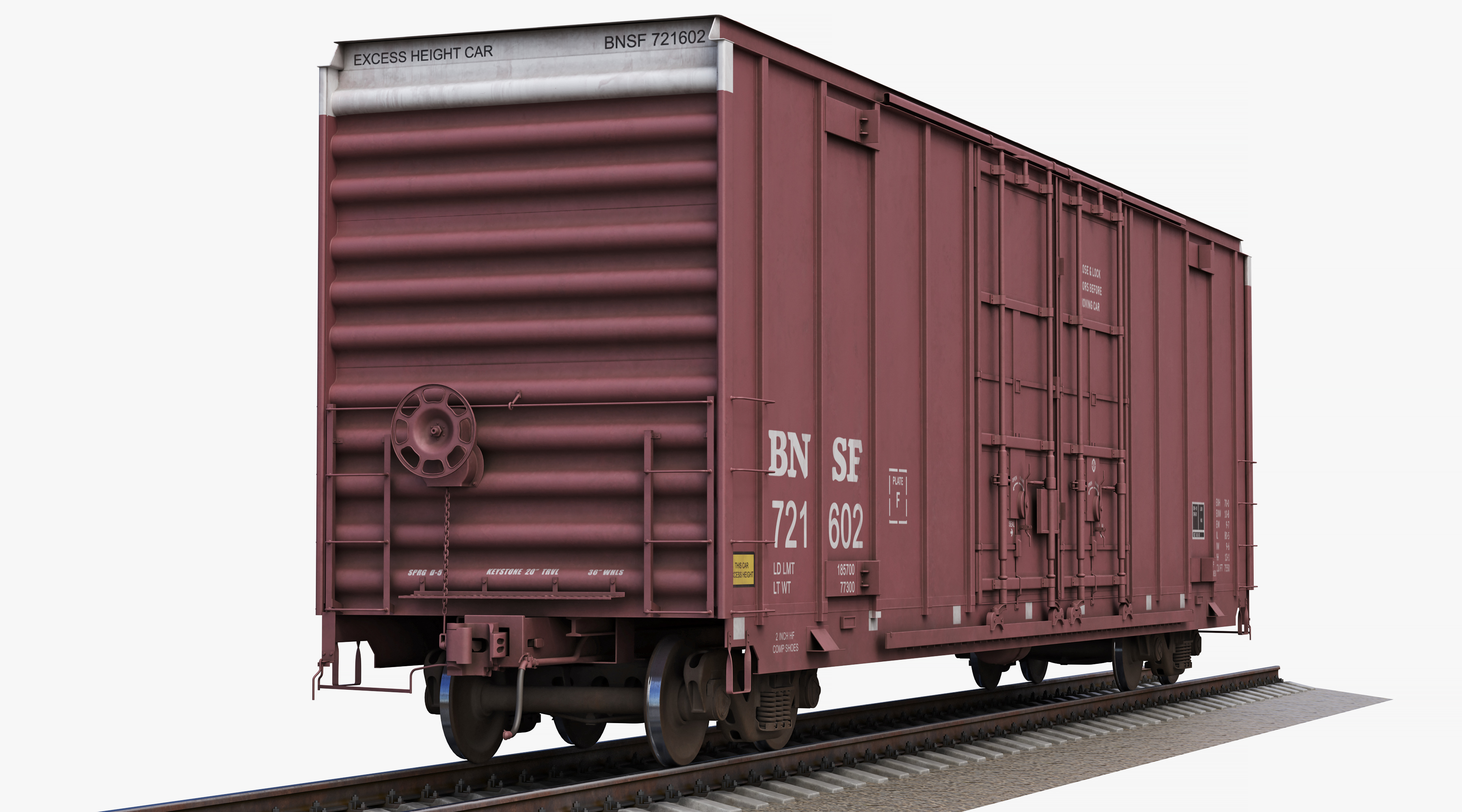 Railcars box car rail 3D model - TurboSquid 1461288