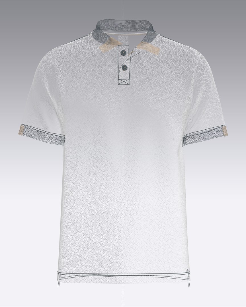 Mens Printed Polo Model - TurboSquid 1974548