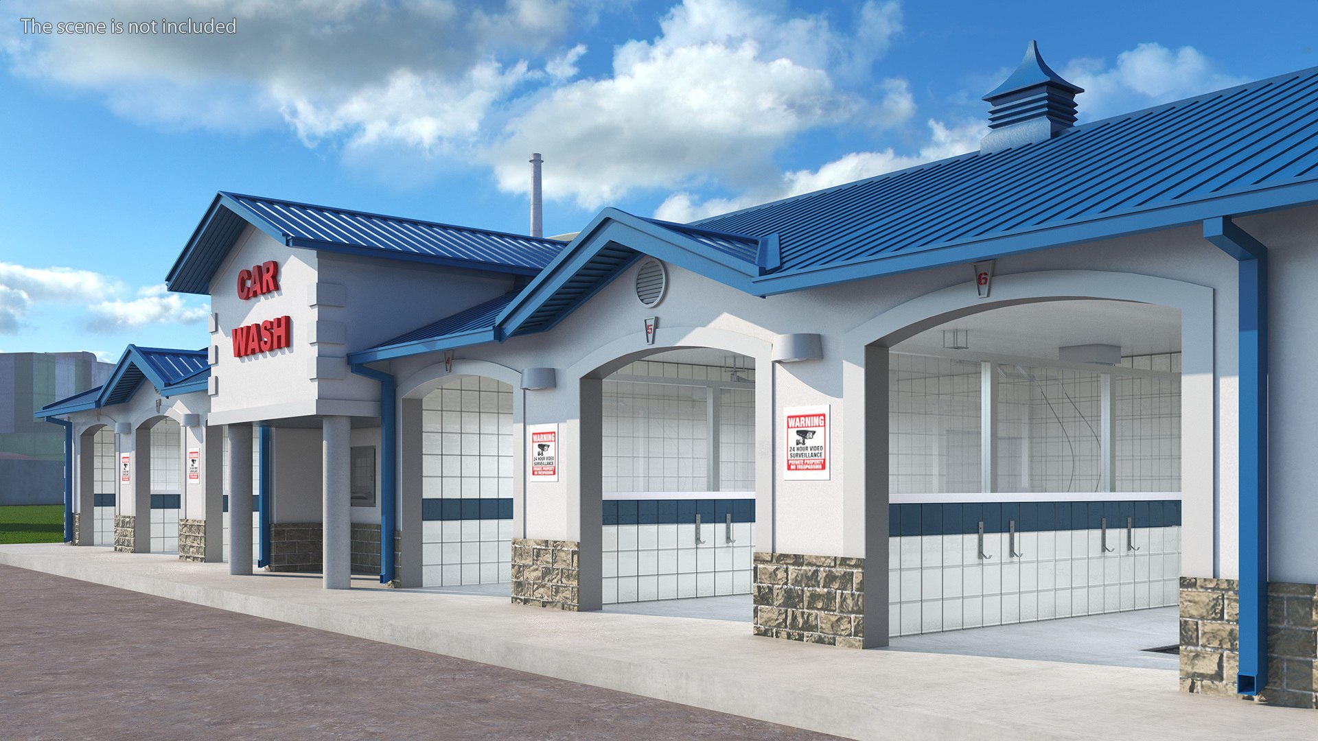 Simple Interior Car Wash Building model - TurboSquid 2094591