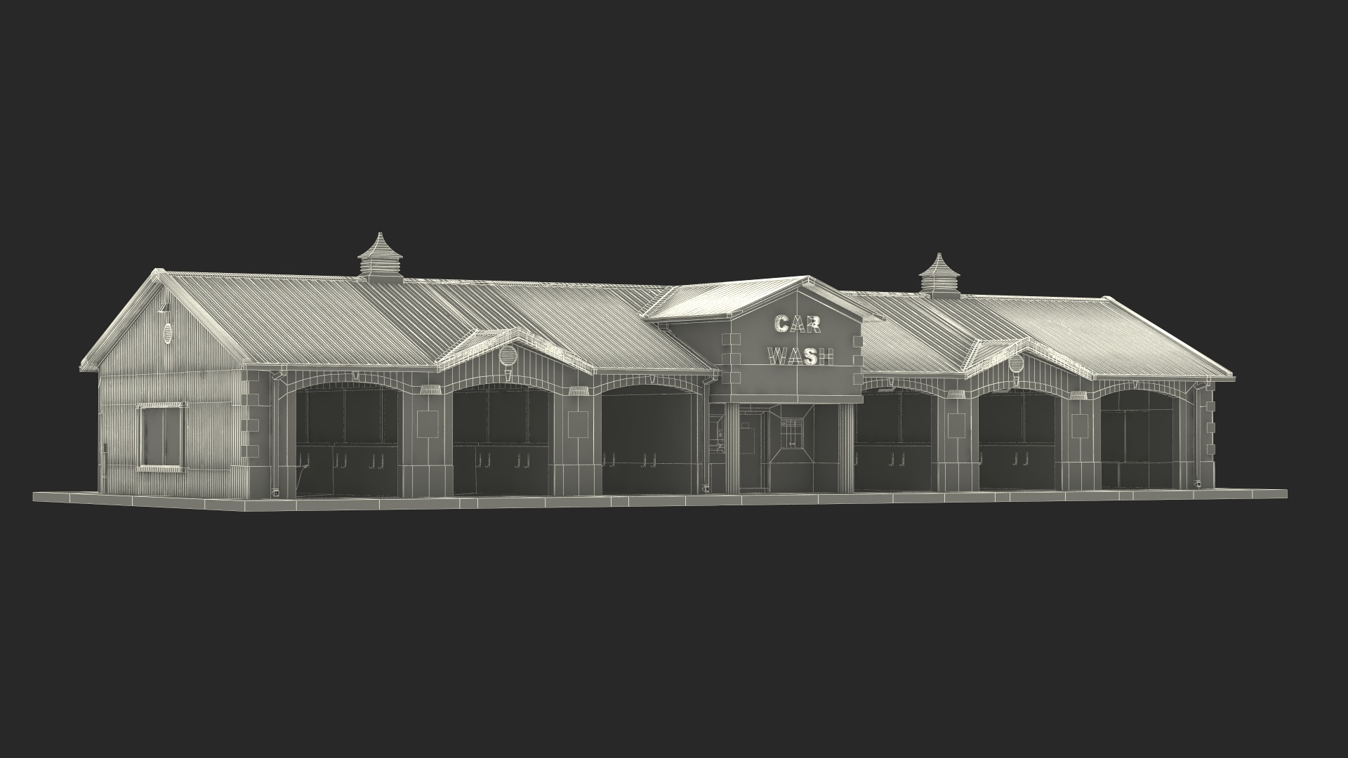 Simple Interior Car Wash Building Model - TurboSquid 2094591