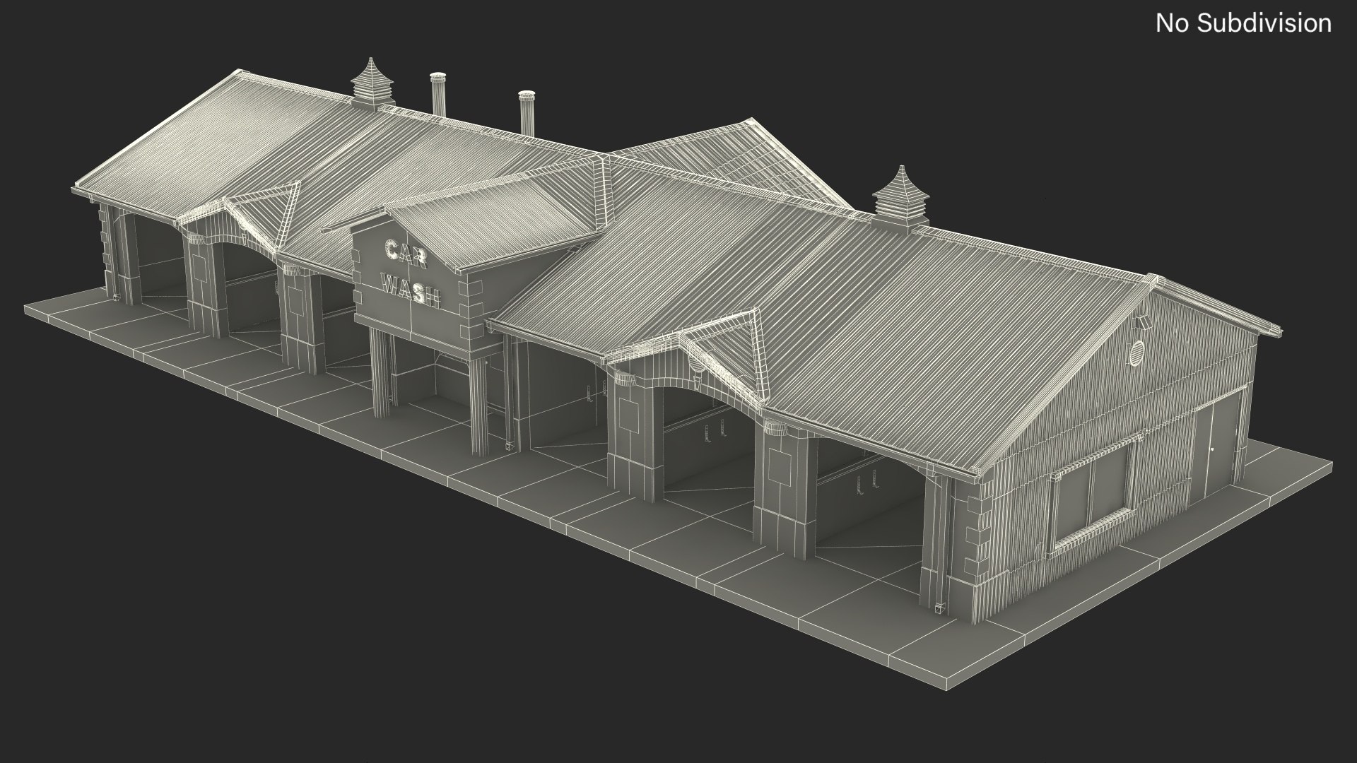 Simple Interior Car Wash Building Model - TurboSquid 2094591