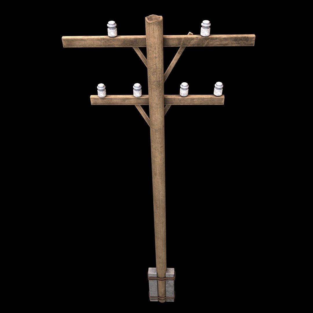 3D Electric Wood Pillar - TurboSquid 1277698