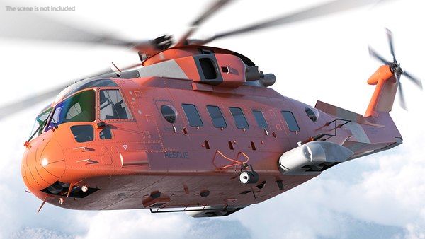 Search rescue helicopter copters 3D model - TurboSquid 1636802