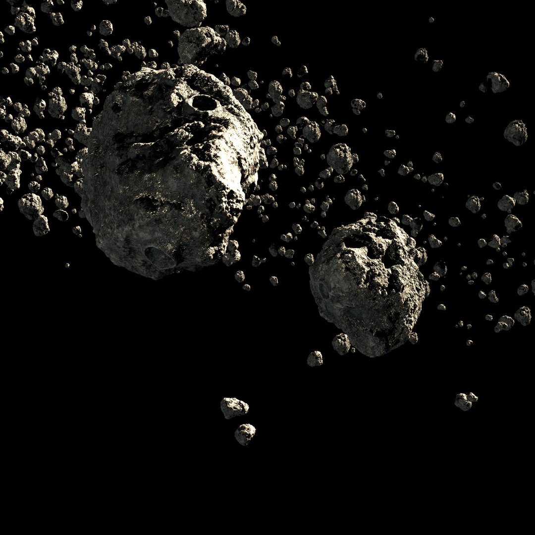 Asteroid Field Scene Obj