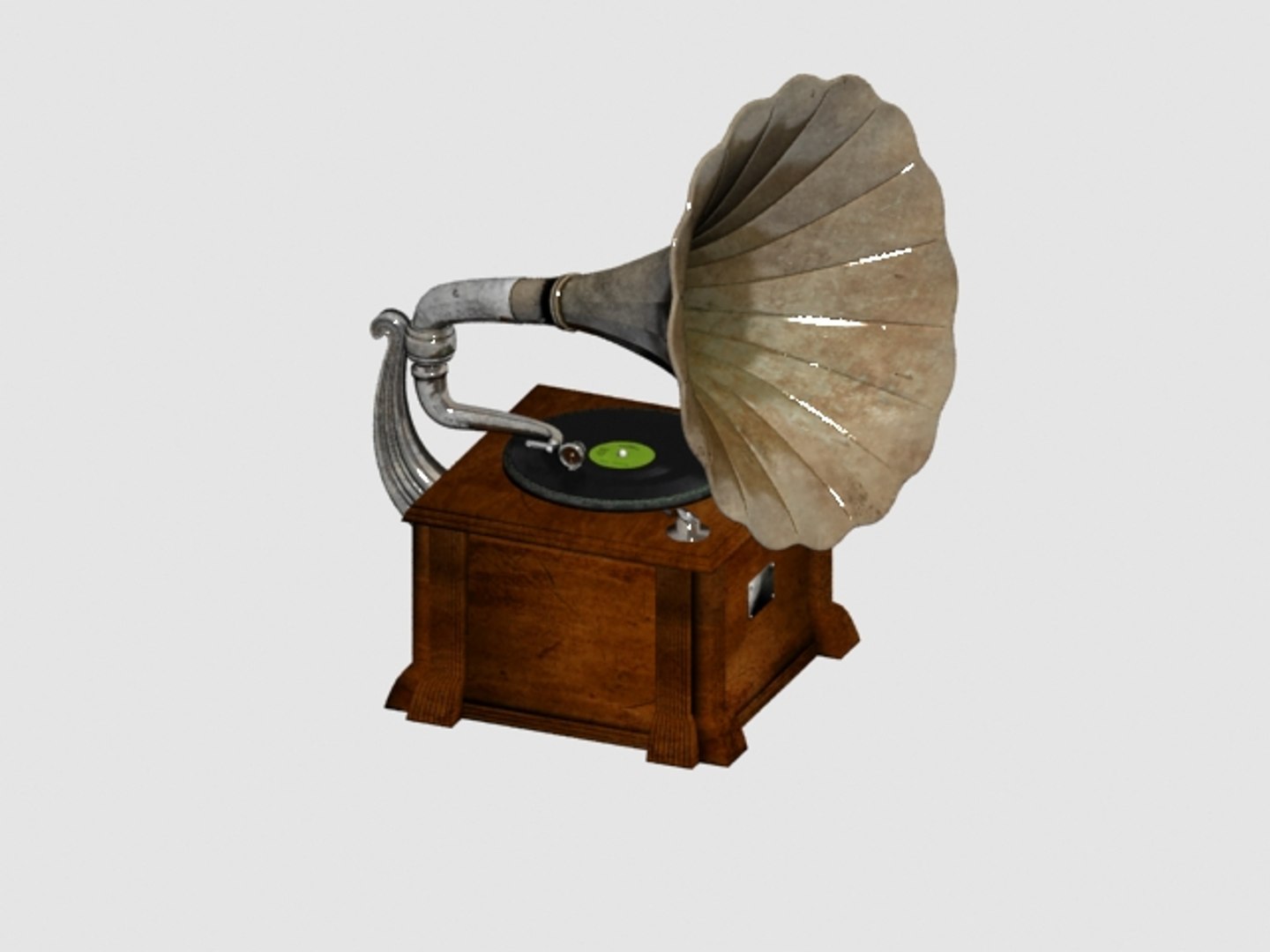 3d Antique Gramophone Model