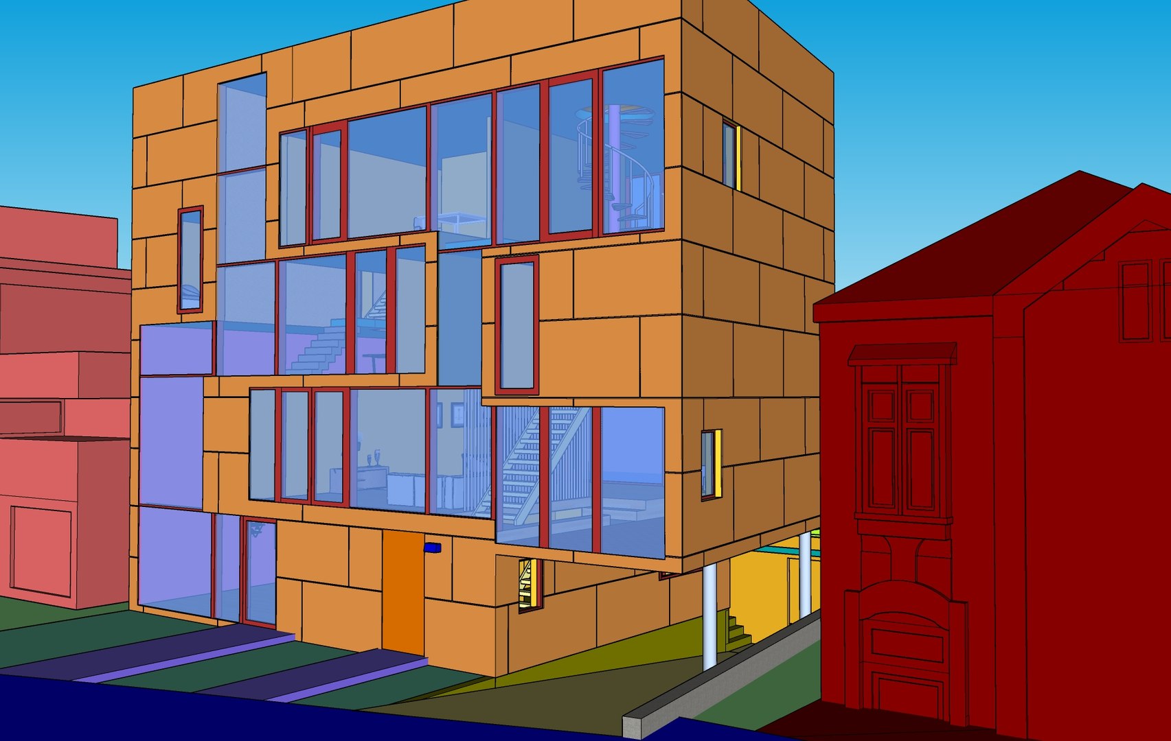 Double House MVRDV Architects 3D Model - TurboSquid 1848208