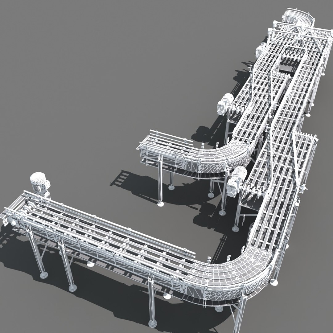 Roller Conveyor 02 3d Model