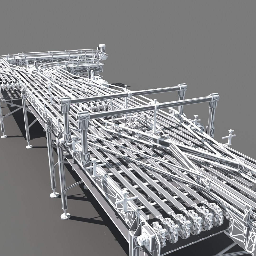 Roller Conveyor 02 3d Model