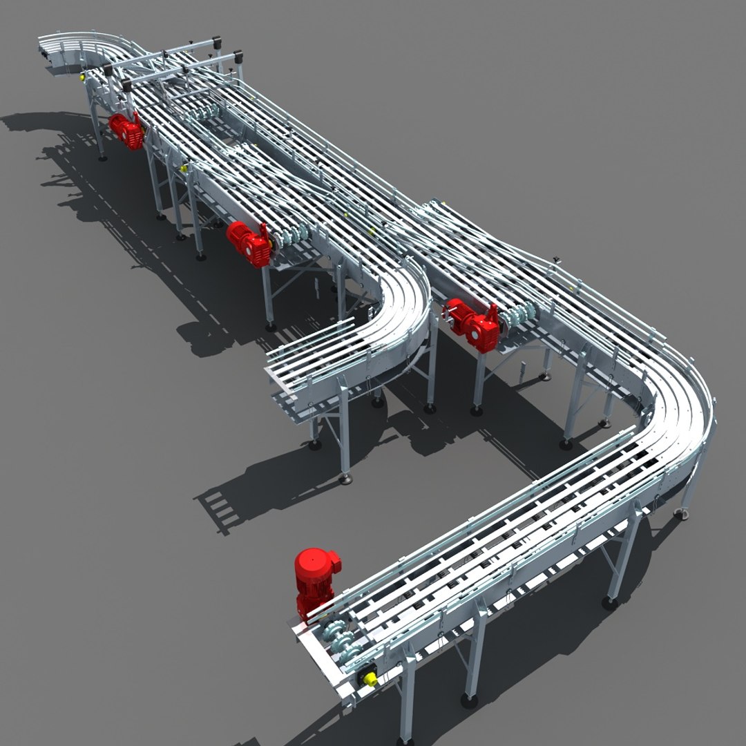 Roller Conveyor 02 3d Model