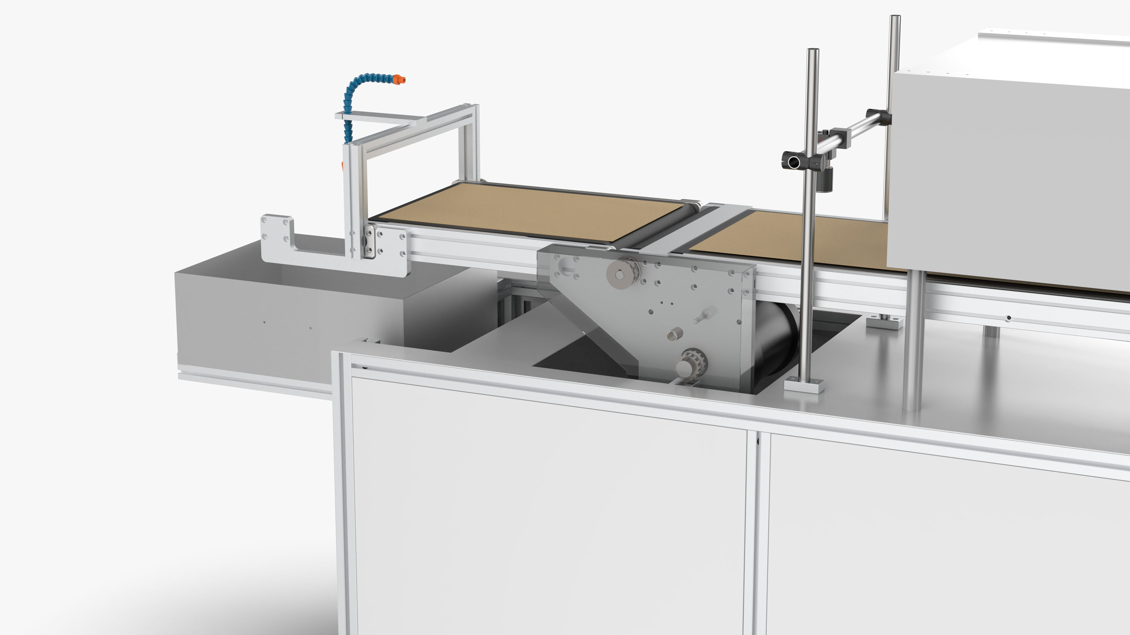 modelo 3d Línea de montaje automática de inspección visual con código ...