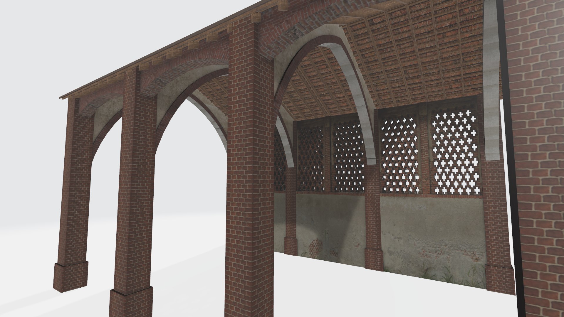 Old italian brick shed 3d 3D model - TurboSquid 2173162