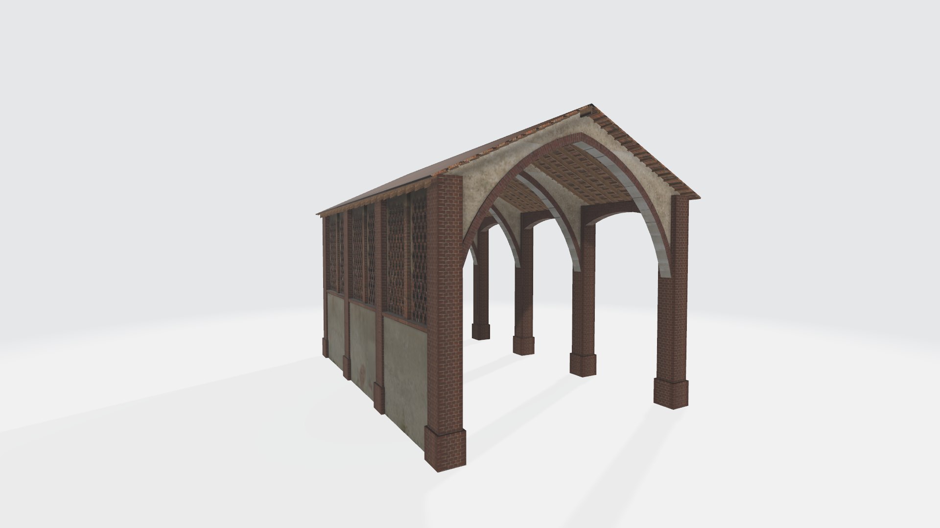 Old italian brick shed 3d 3D model - TurboSquid 2173162
