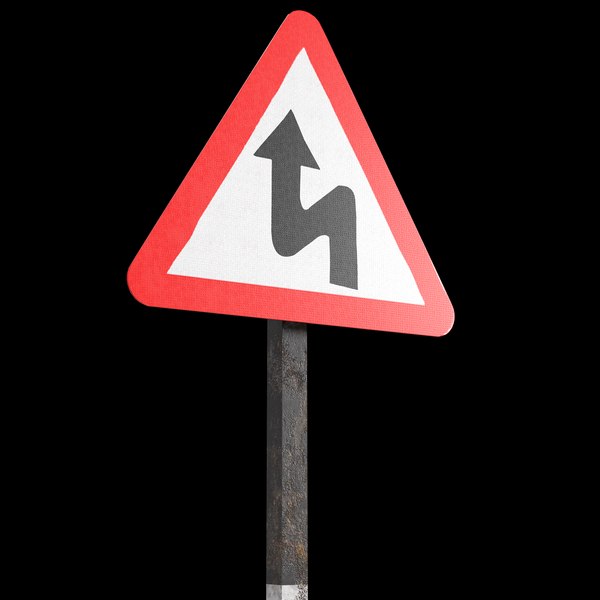 modelo 3d Roadsign de banda inversa izquierda - TurboSquid 1515590