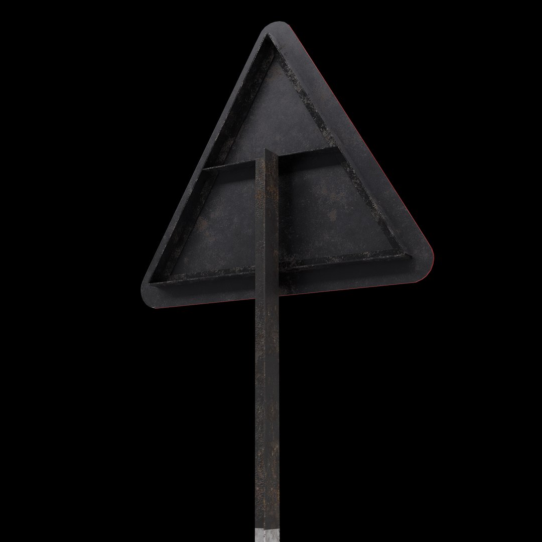 Left reverse band roadsign 3D model - TurboSquid 1515590