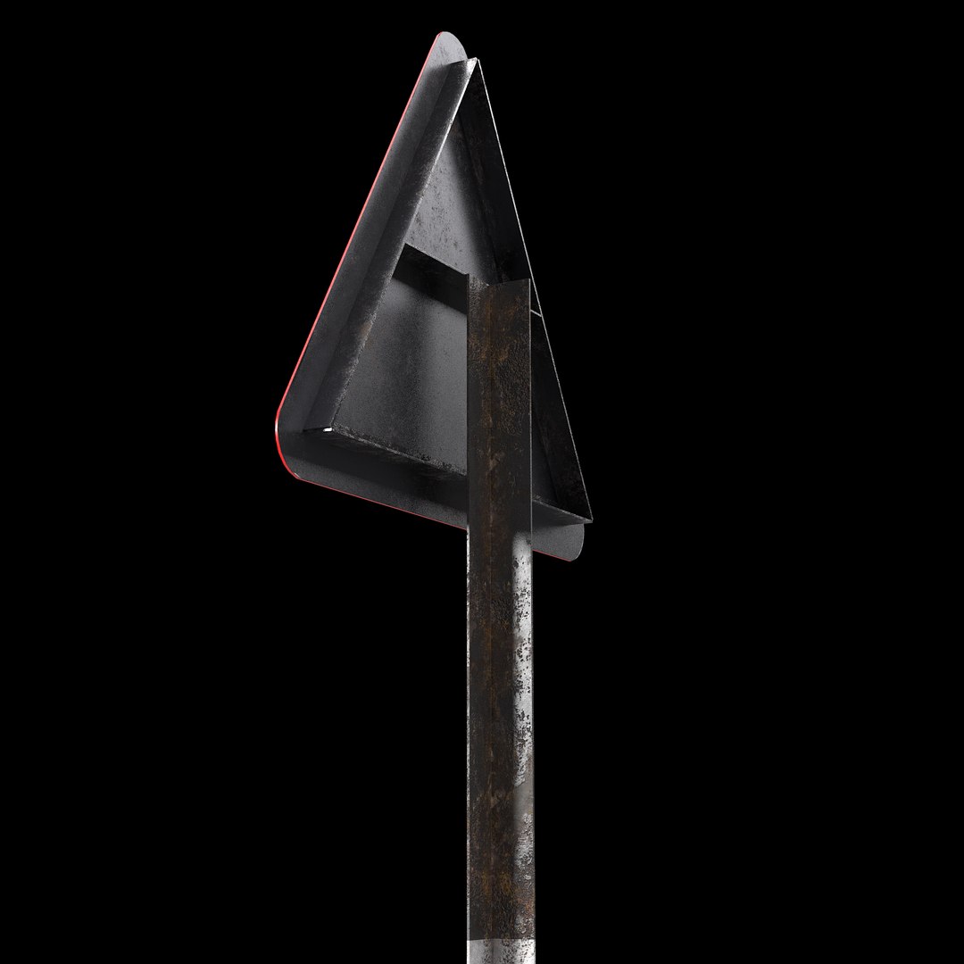 Left reverse band roadsign 3D model - TurboSquid 1515590
