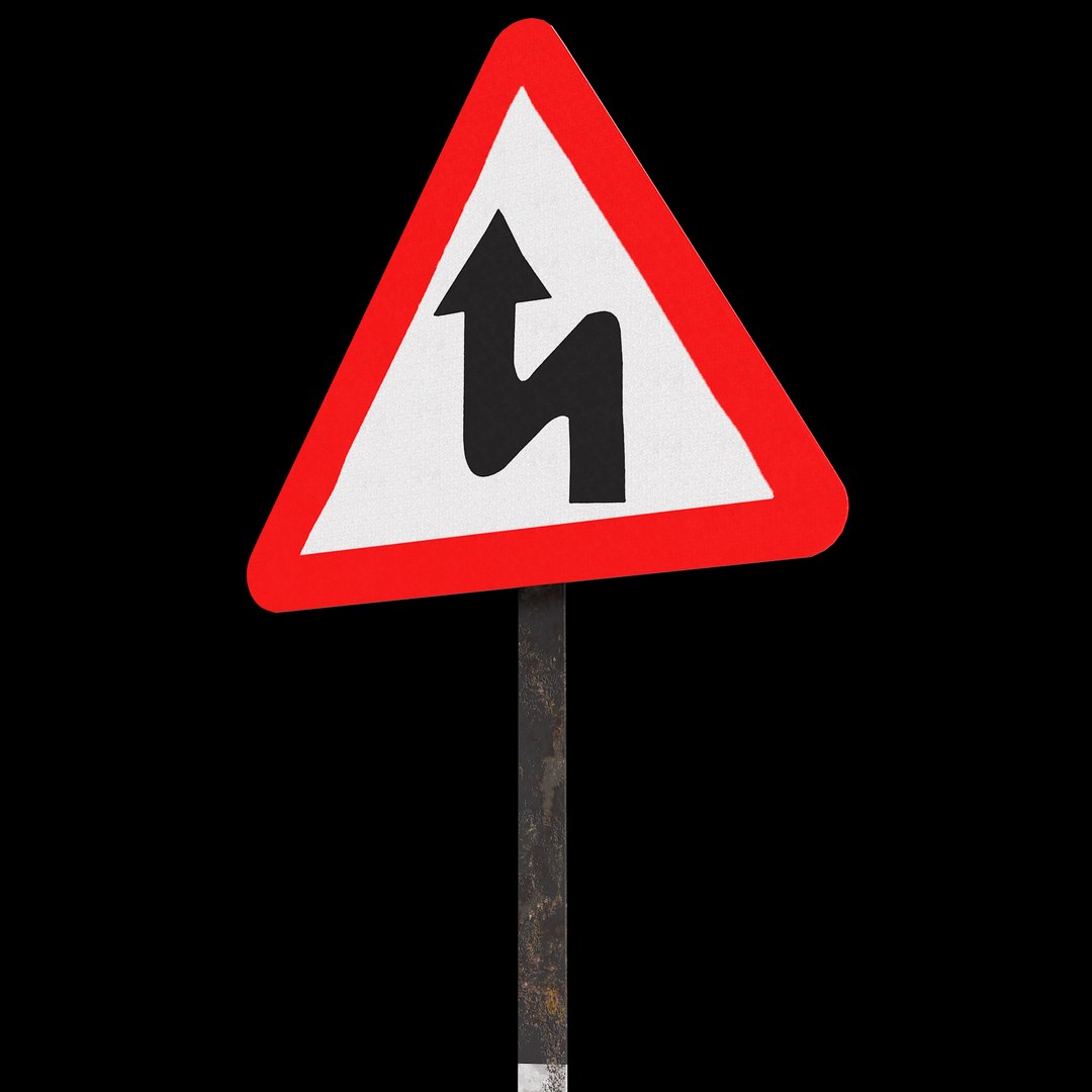 Left reverse band roadsign 3D model - TurboSquid 1515590