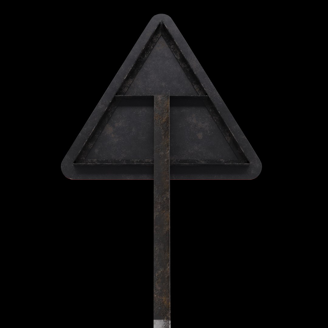 Left reverse band roadsign 3D model - TurboSquid 1515590