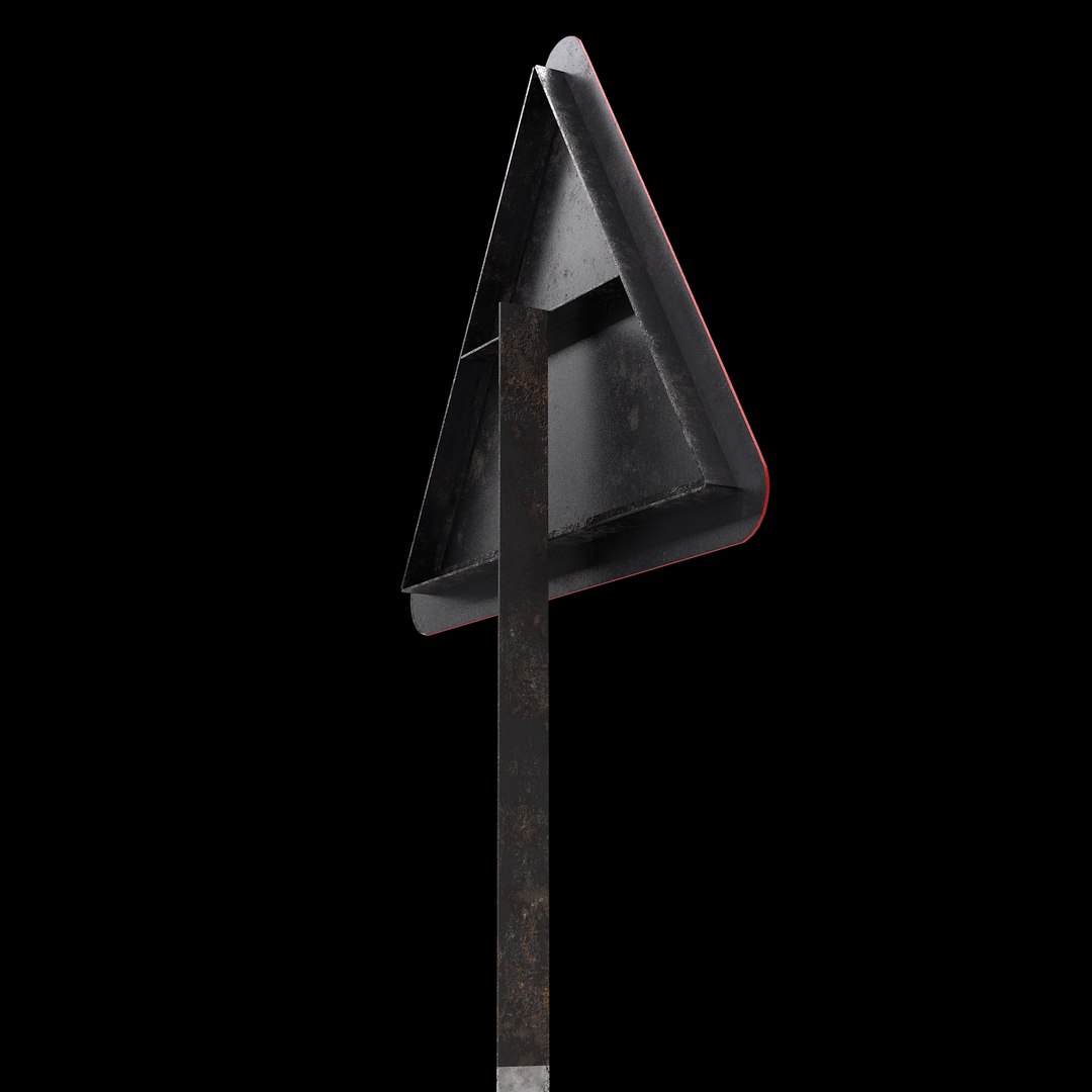 Left reverse band roadsign 3D model - TurboSquid 1515590