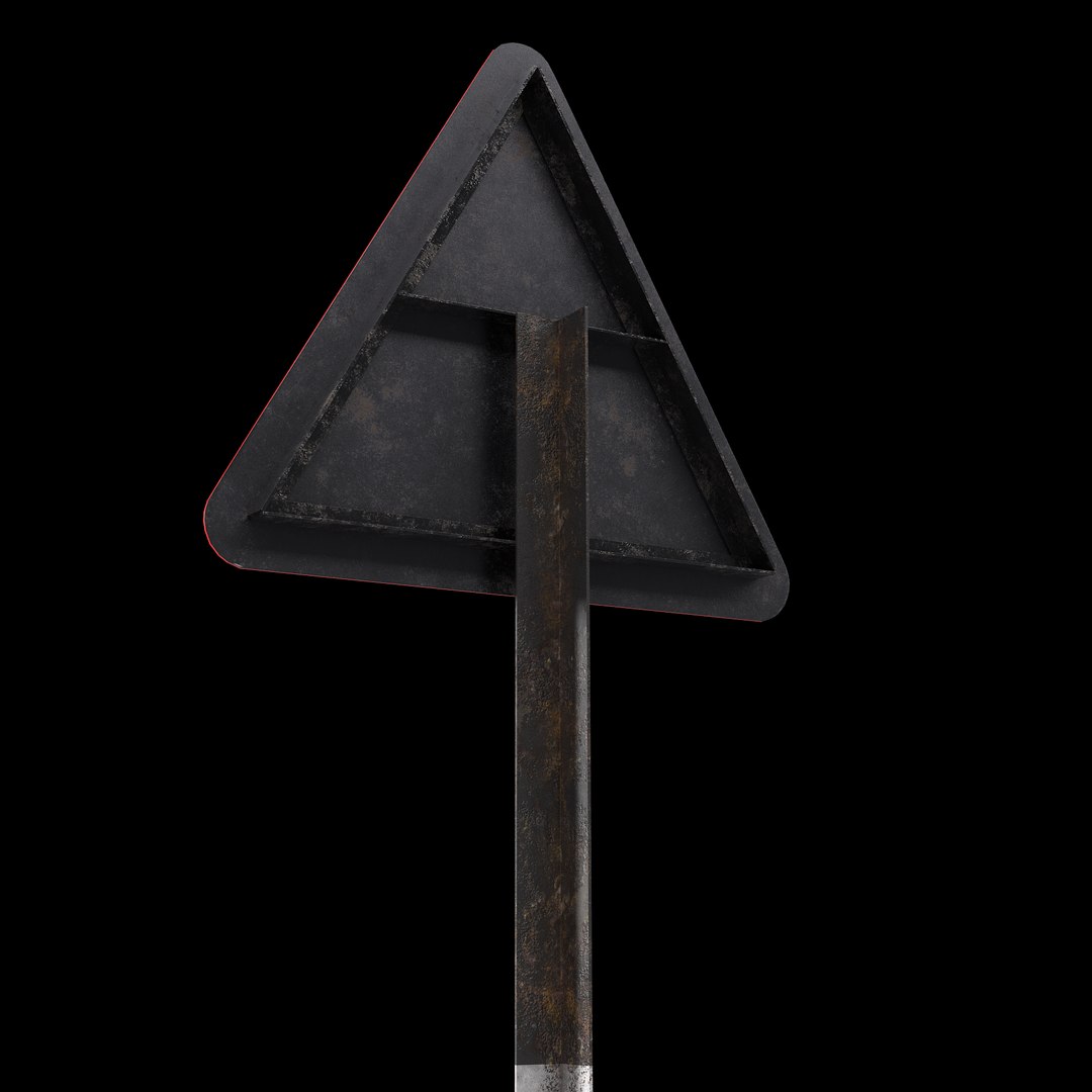 Left reverse band roadsign 3D model - TurboSquid 1515590