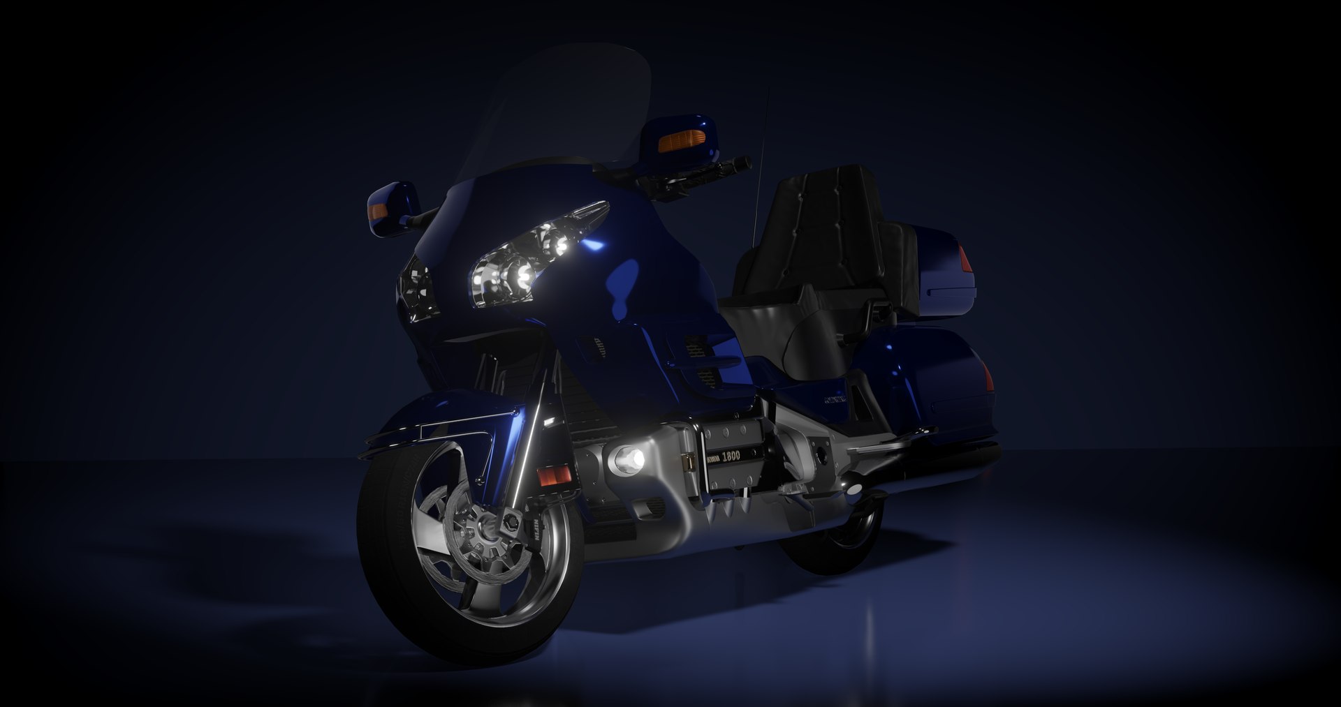 Honda Gold Wing Blue 3D Model - TurboSquid 1836440